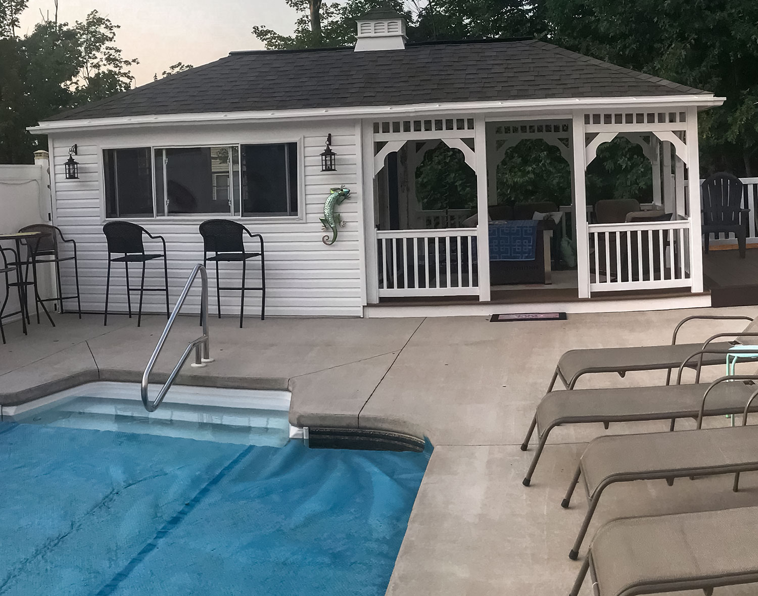 Customer s Photo 12 X 24 Vinyl Pool House Customer s Photo 12 X 24 Vinyl Pool House
